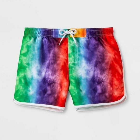 Trinity | Swim | New Pride Gender Inclusive Adult Tiedye Rainbow Swim ...